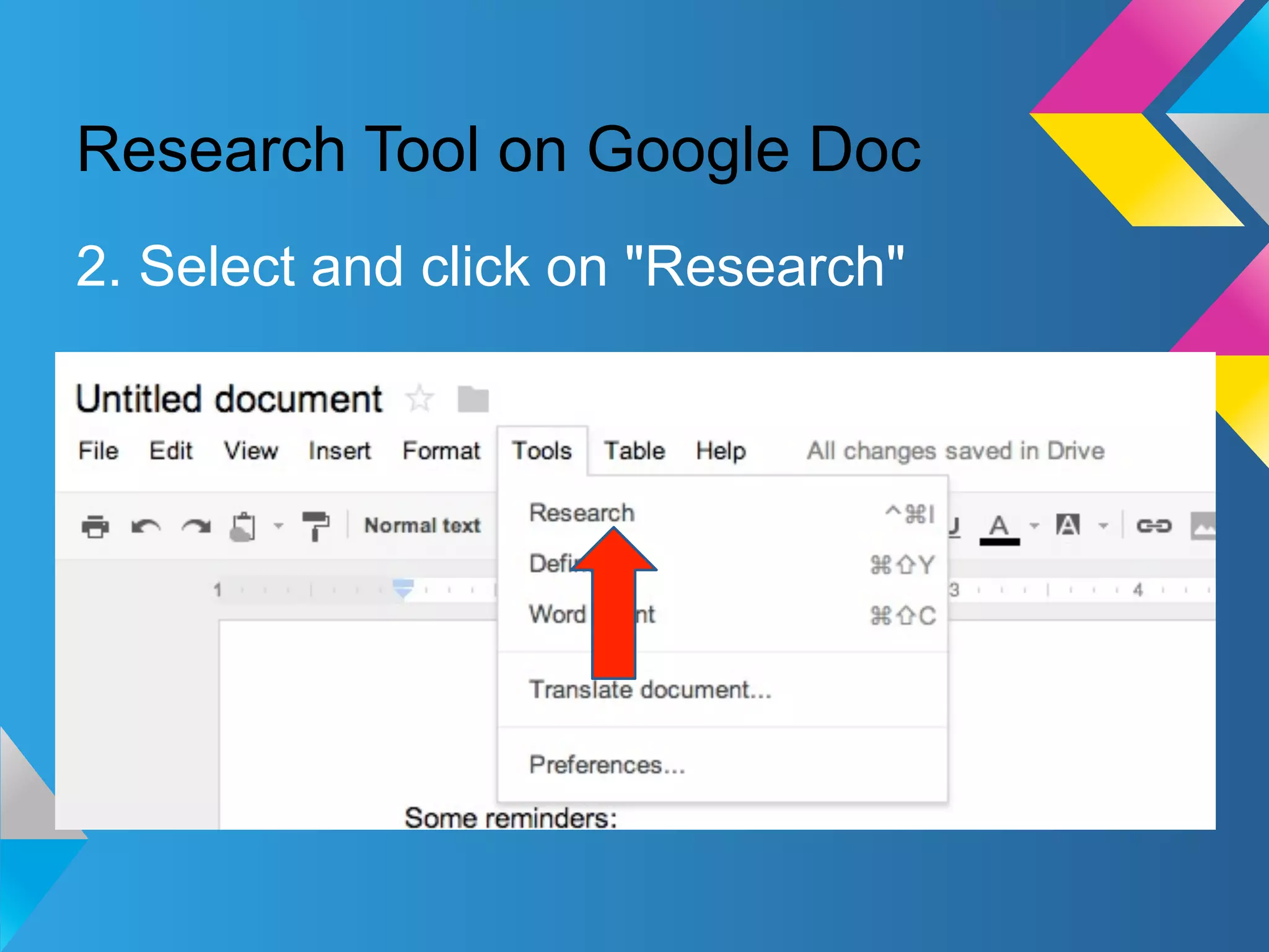 Google doc research | KEY