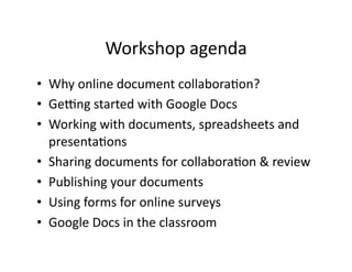 Google Docs workshop | PDF