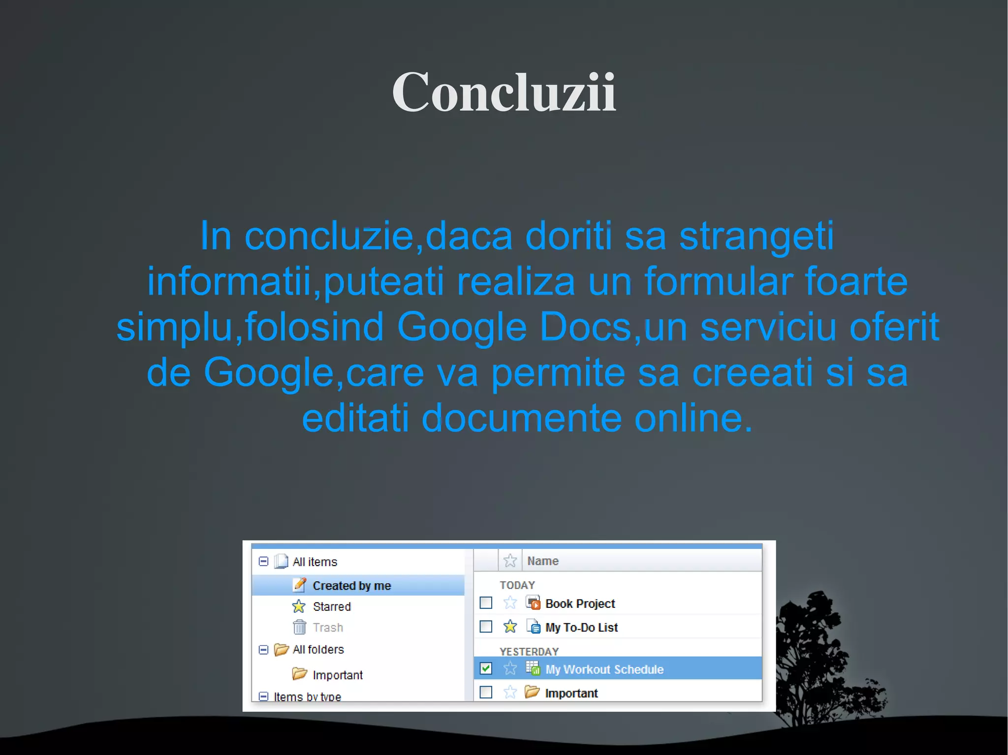 Google docs -chestionare web | ODP