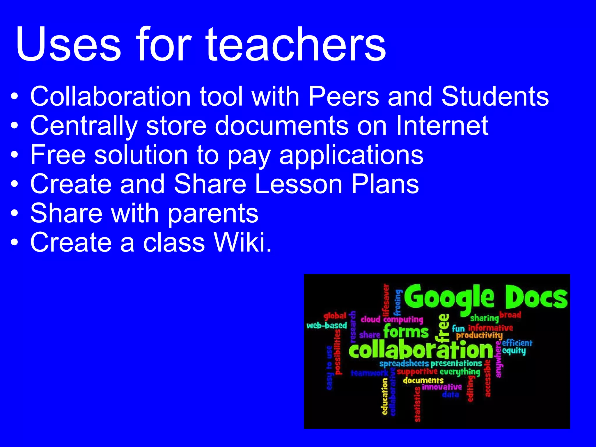 Google docs | PPT | Desktop Publishing | Computer Software and Applications