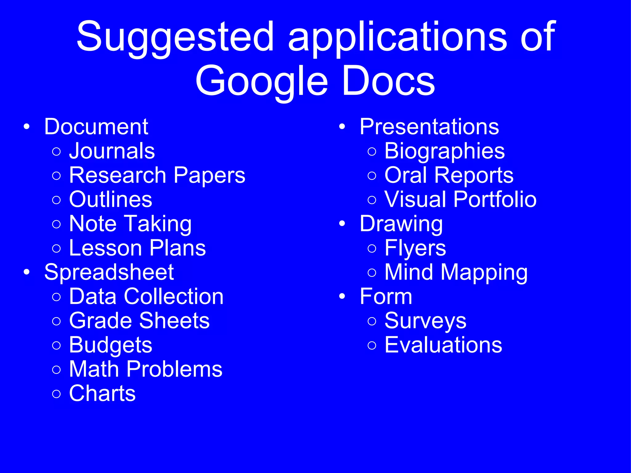 Google docs | PPT