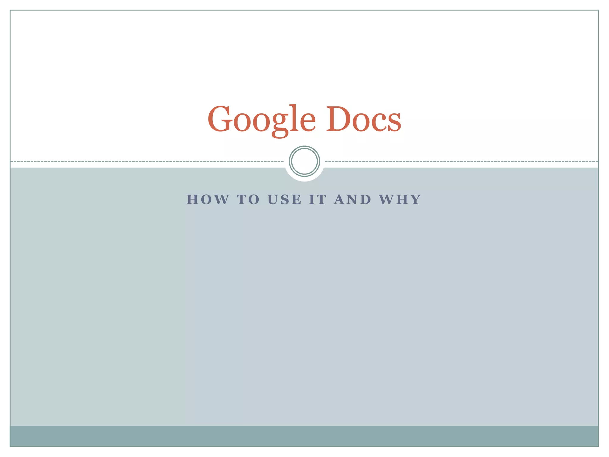 Google docs | PPT