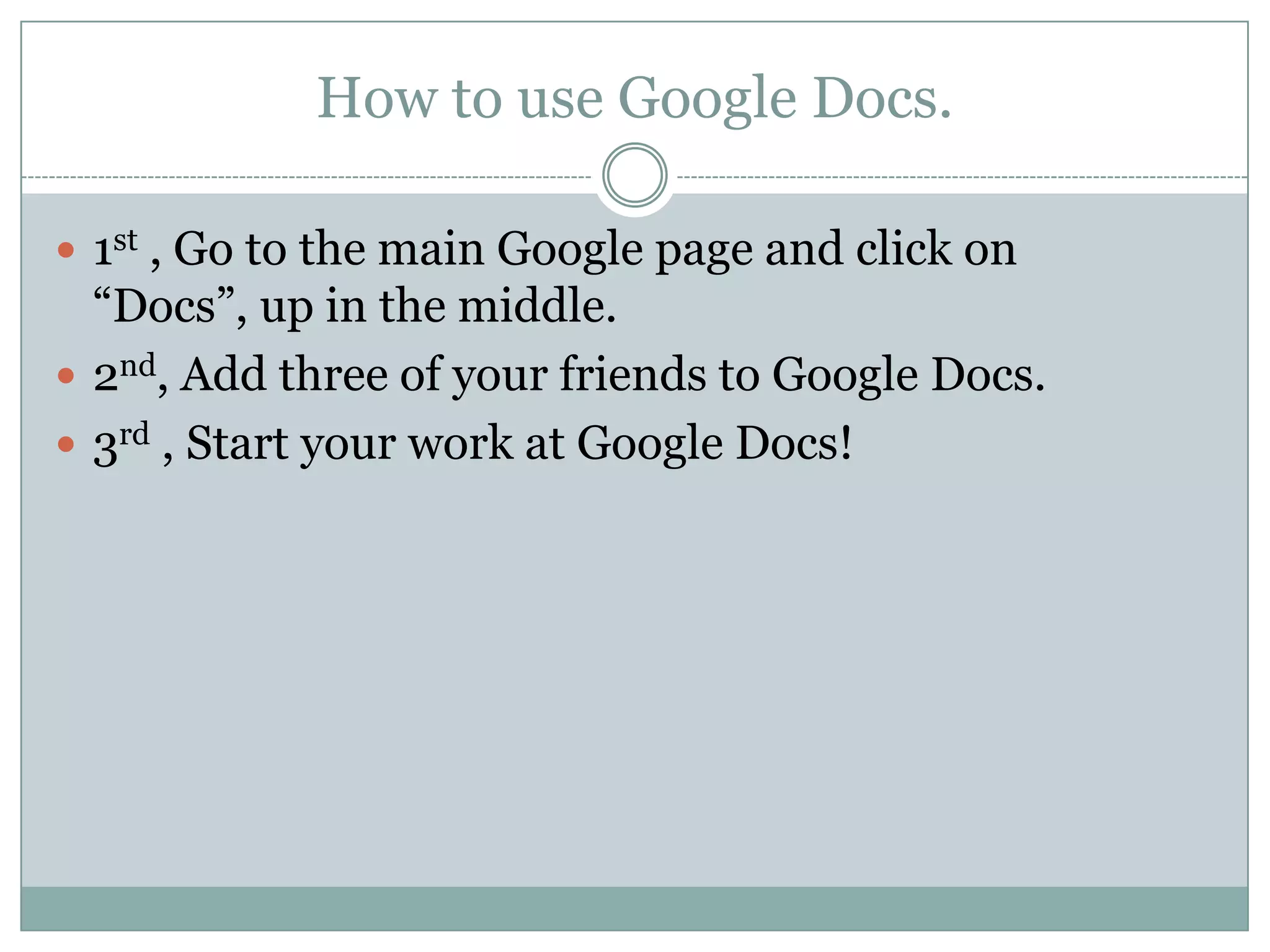 Google docs | PPT