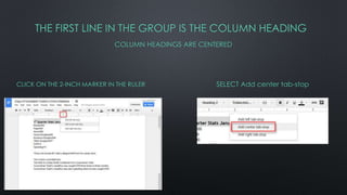 Google docs Formatting Exercise | PPTX