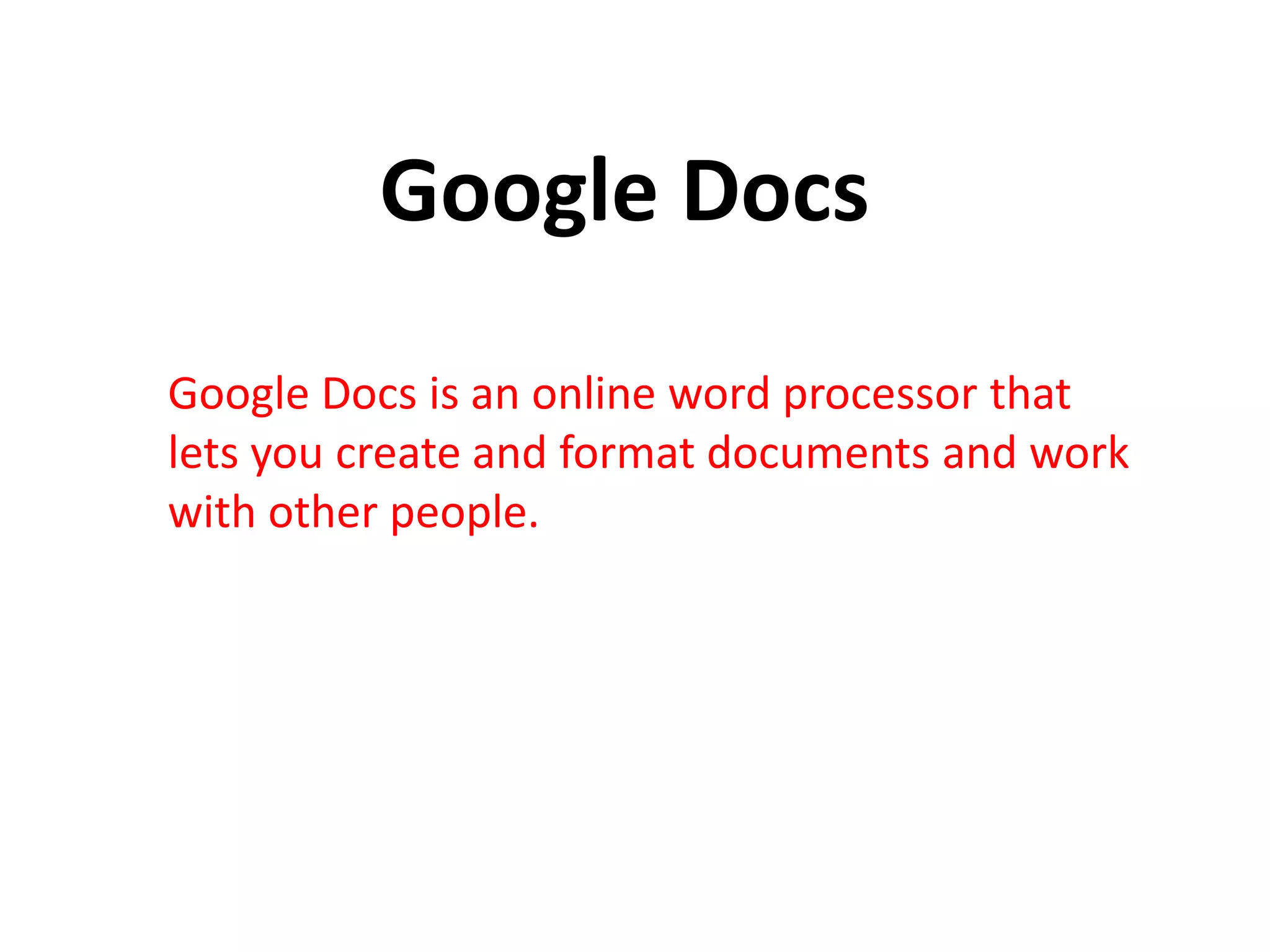 Google docs | PPT