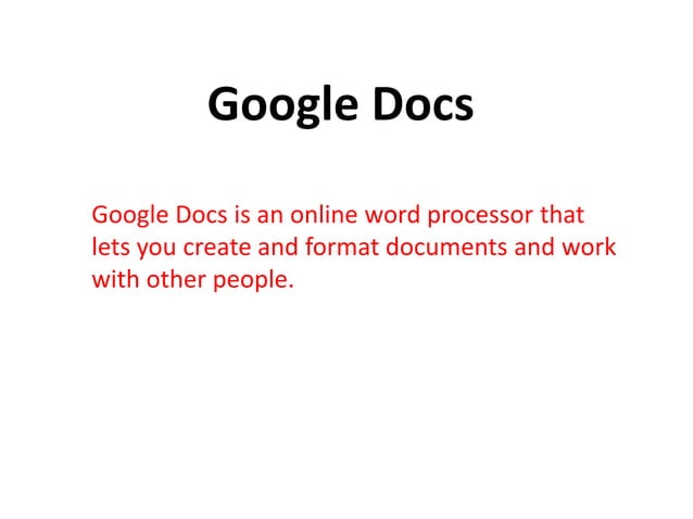 Google docs | PPT