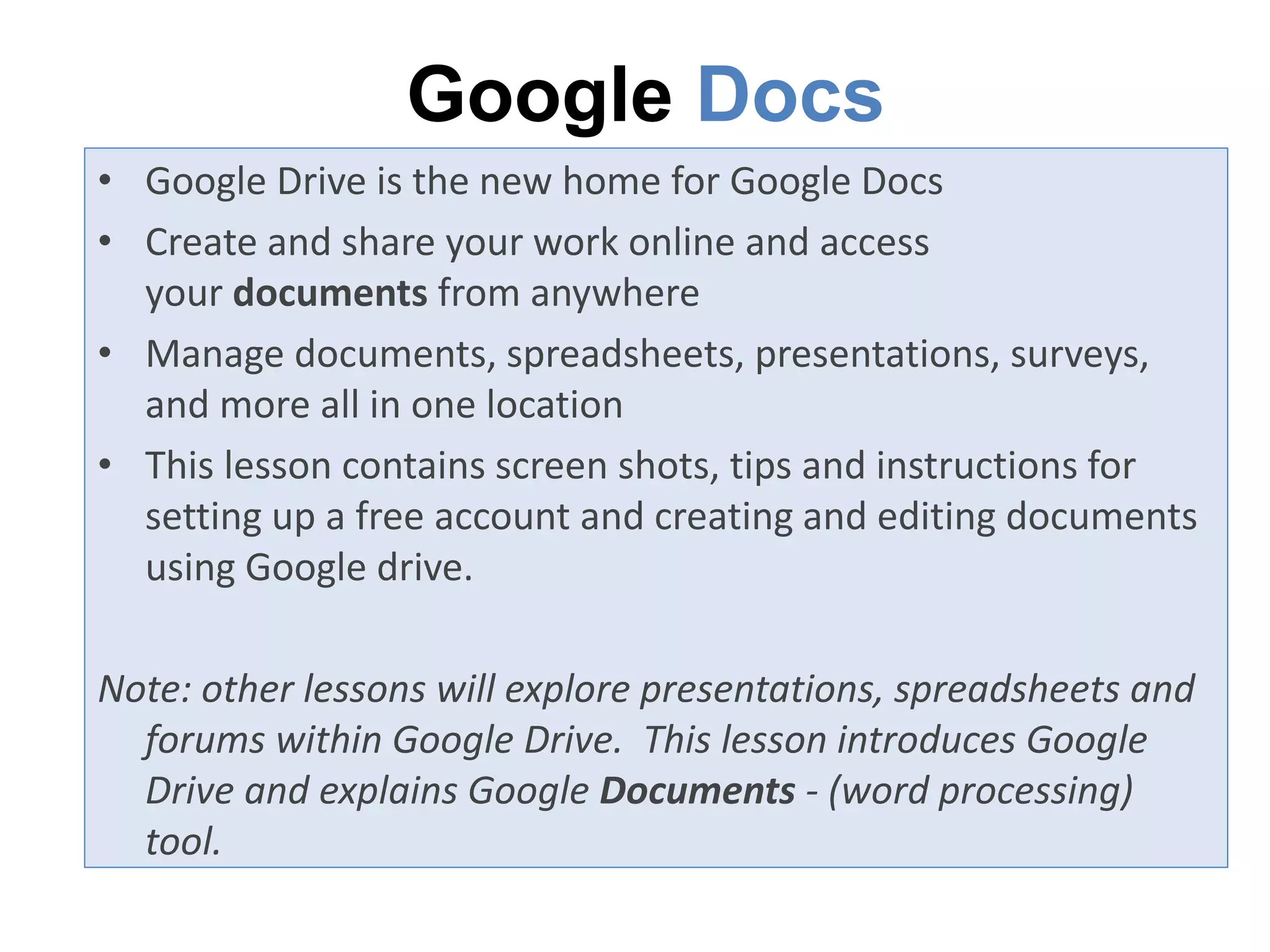 Google DOCS.ppt