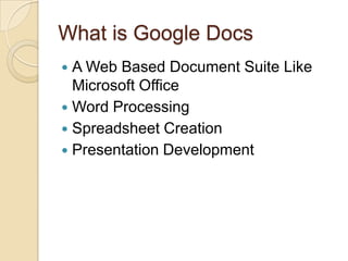 Google Docs for Teachers | PPT