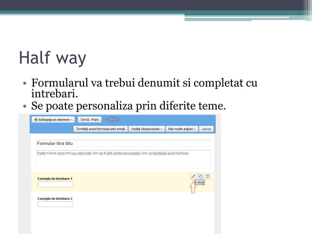 Google docs – formulare feedback | PPT