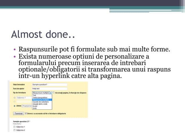 Google docs – formulare feedback | PPT