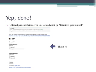 Google docs – formulare feedback | PPT