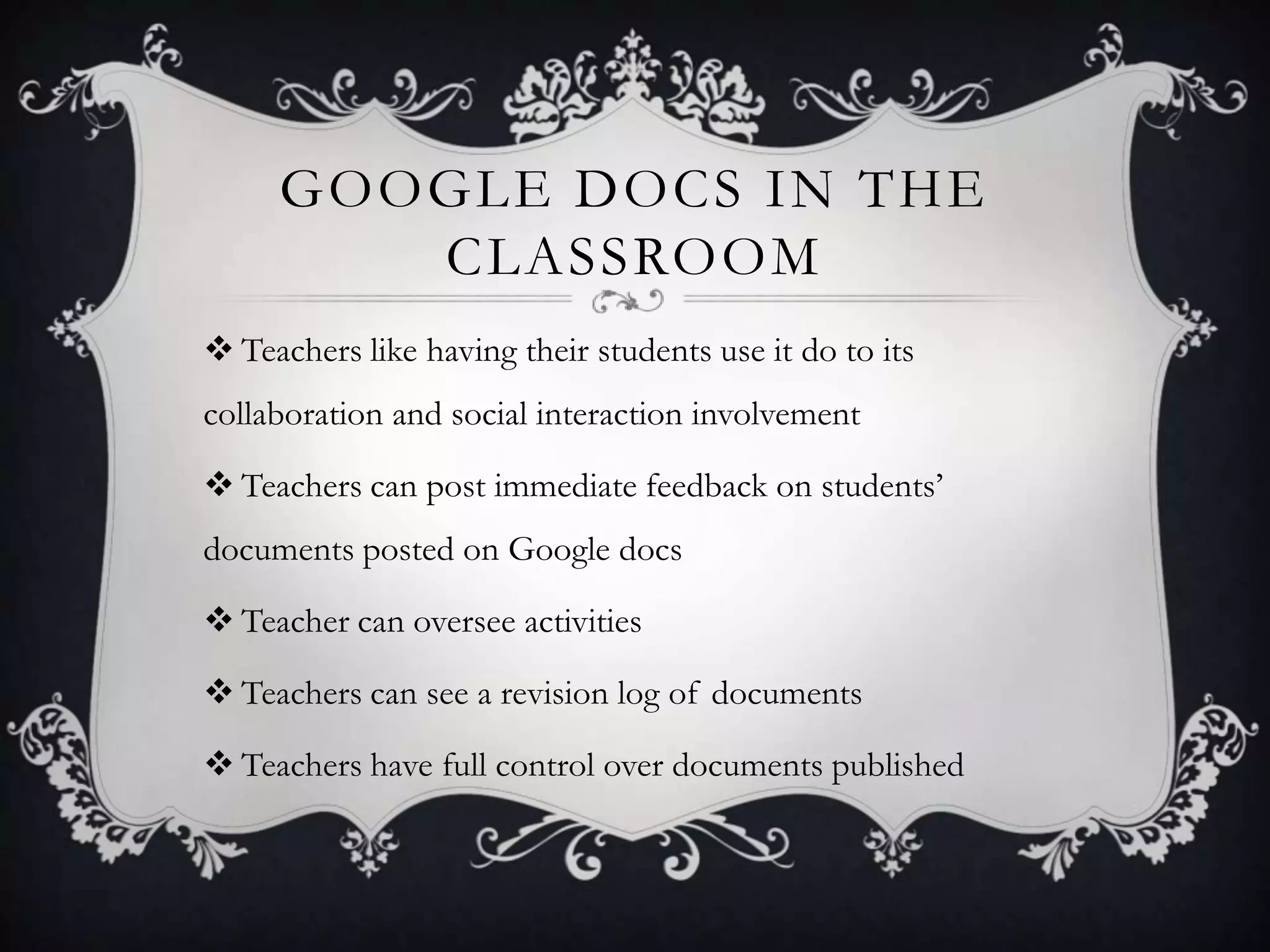 Google docs in the classroom | PPTX