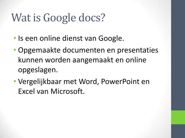Google docs ppt | PPTX | Computing | Technology & Computing