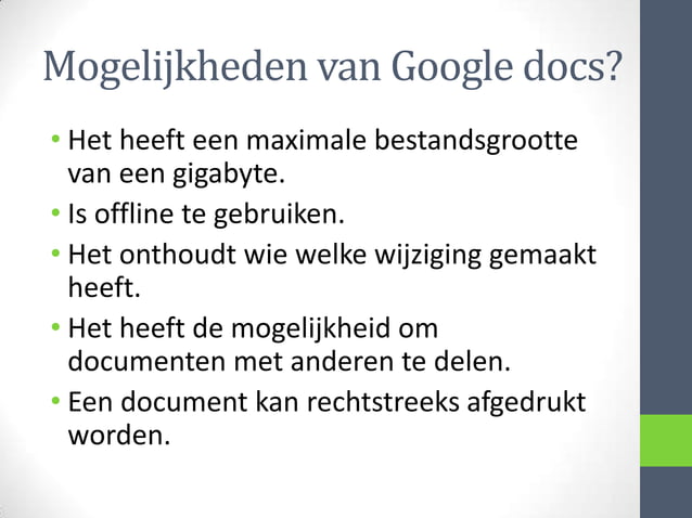 Google docs ppt | PPTX | Computing | Technology & Computing