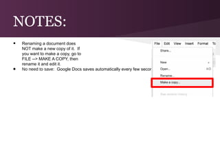 Intro to Google Docs | PPT
