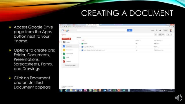 Google docs presentation | PPT