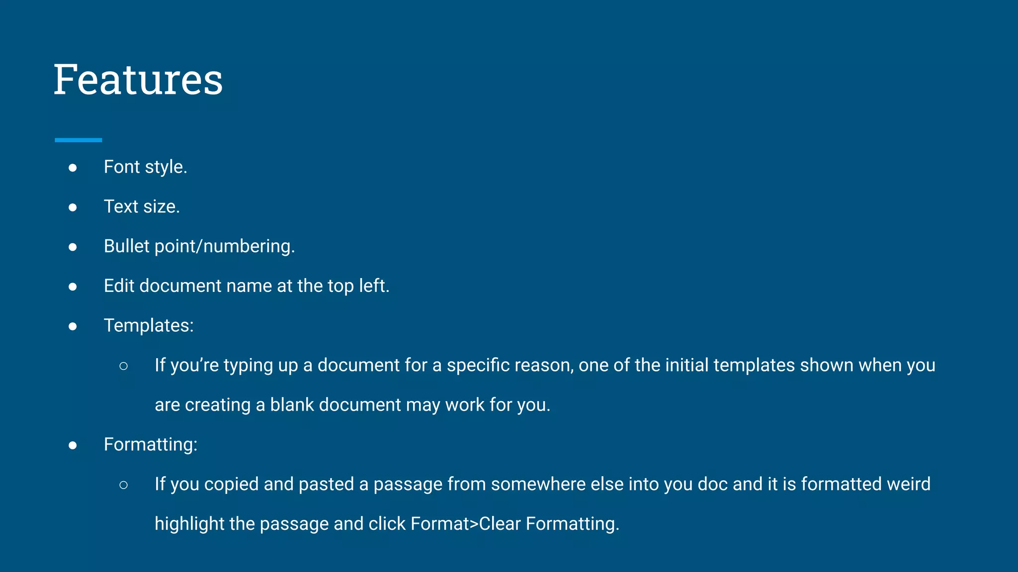 Google Docs Presentation | PPT
