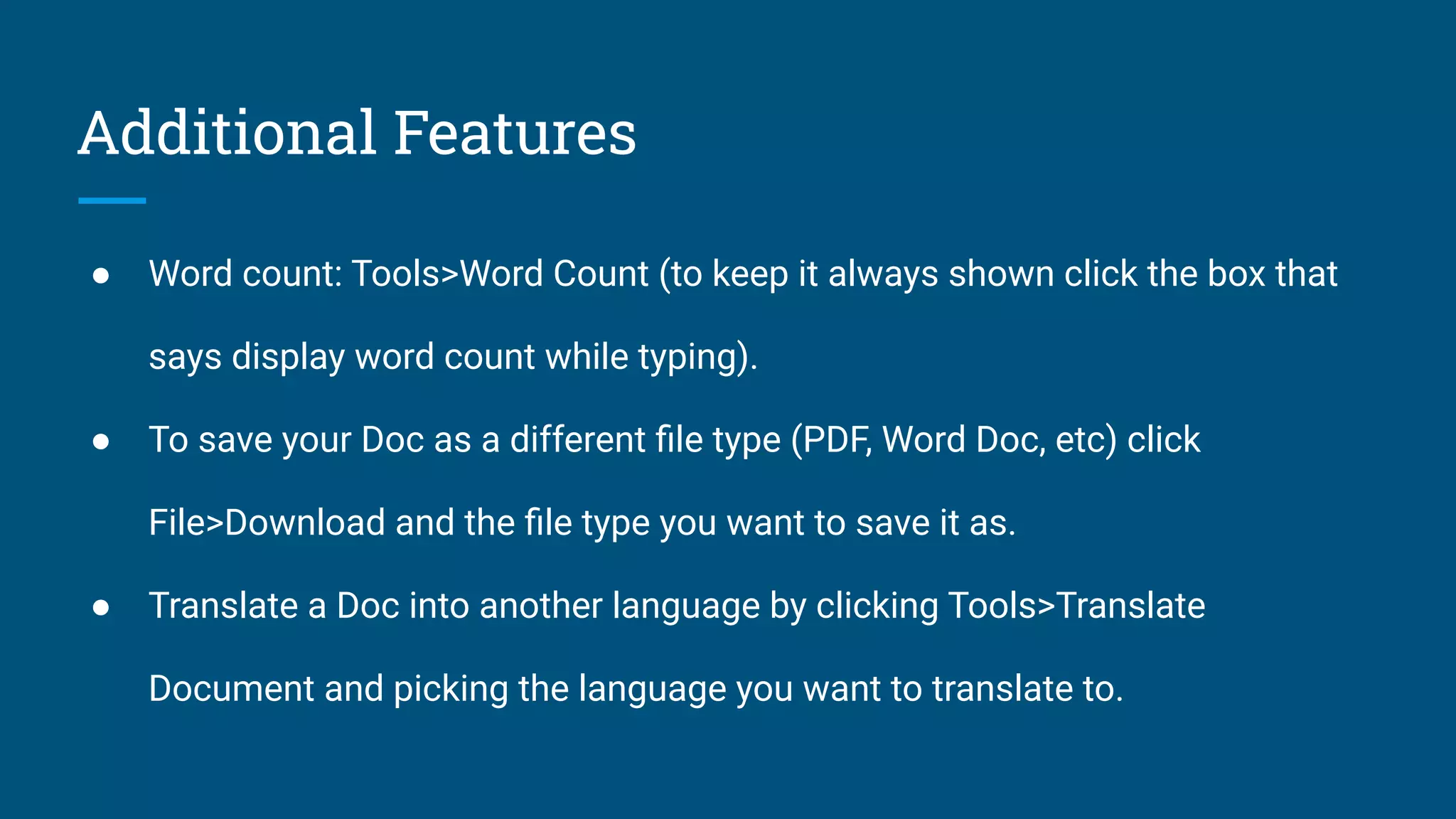 Google Docs Presentation | PPT