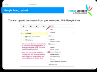 Google docs tvtcs2012 | PPT