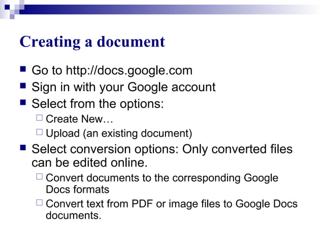 Google Docs workshop | PPT