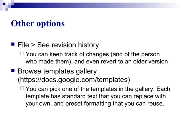 Google Docs workshop | PPT