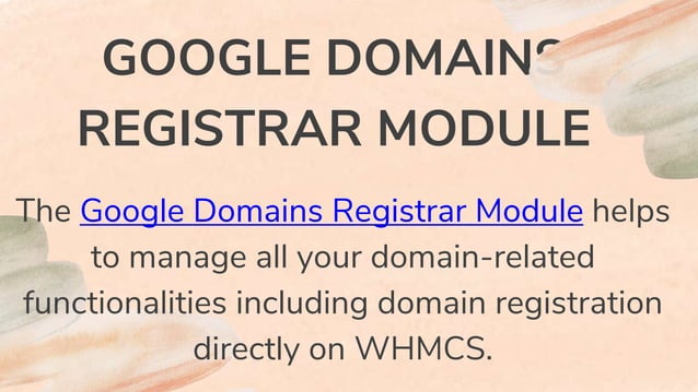 Google Domains Registrar Module Ppt