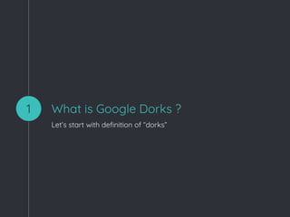 Google Dorks | PPTX