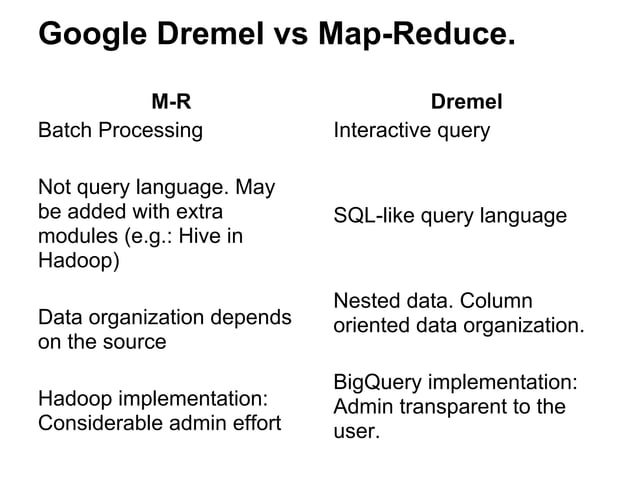 Google Dremel. Concept and Implementations. | PDF | Databases | Computer Software and Applications
