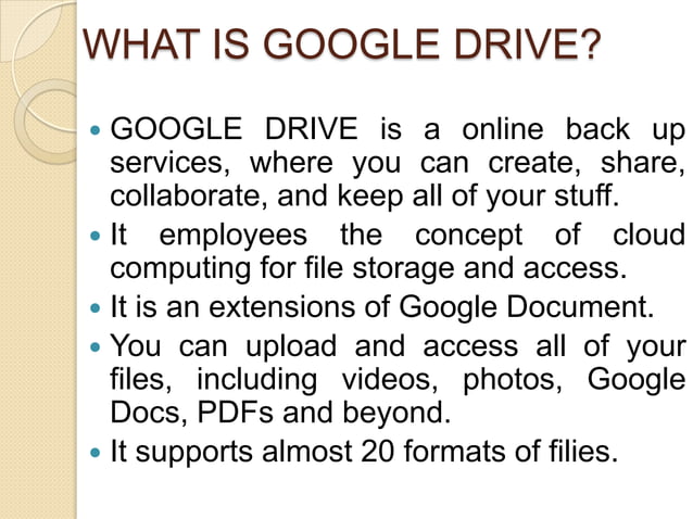 Google drive | PPTX