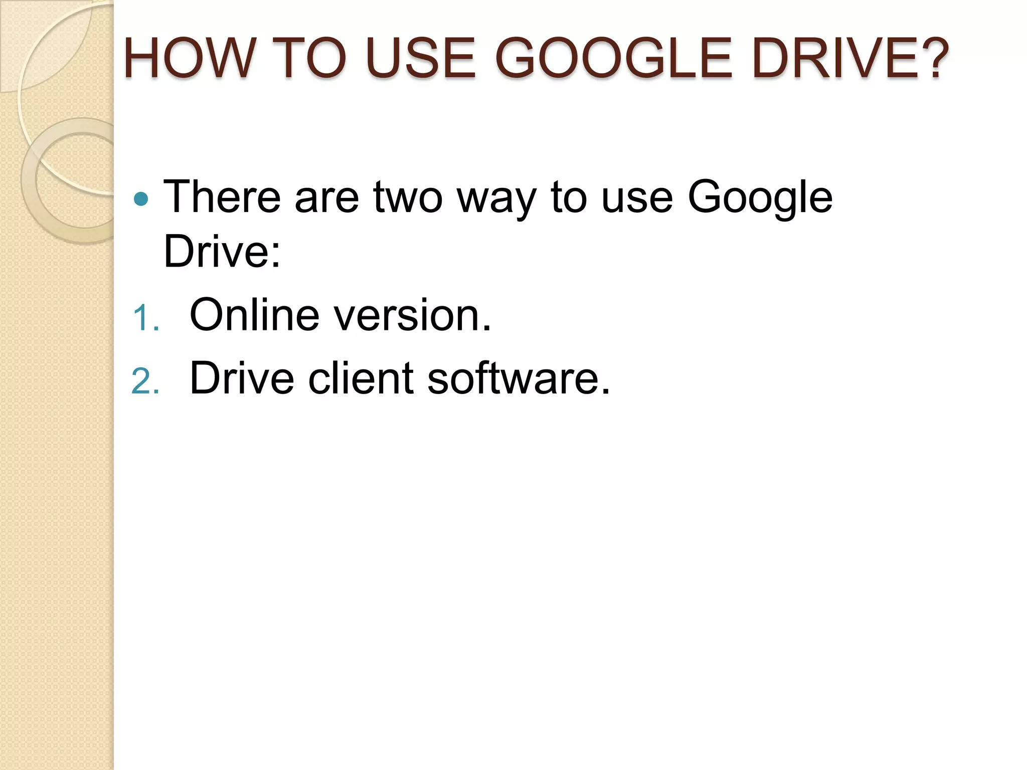 Google drive | PPTX