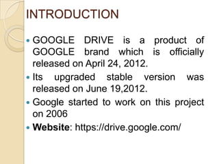 Google drive | PPTX