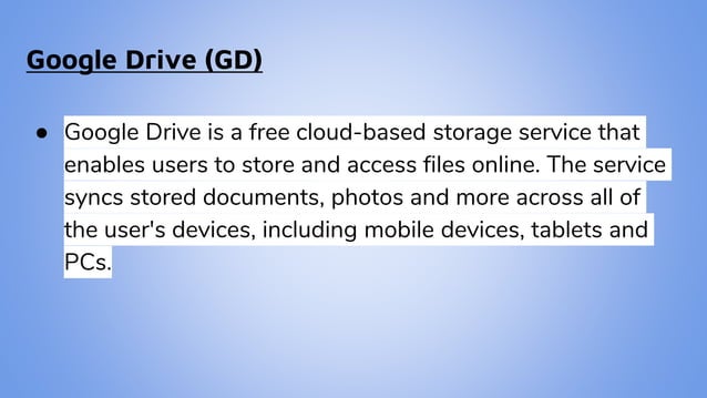 Googledrive | PPT