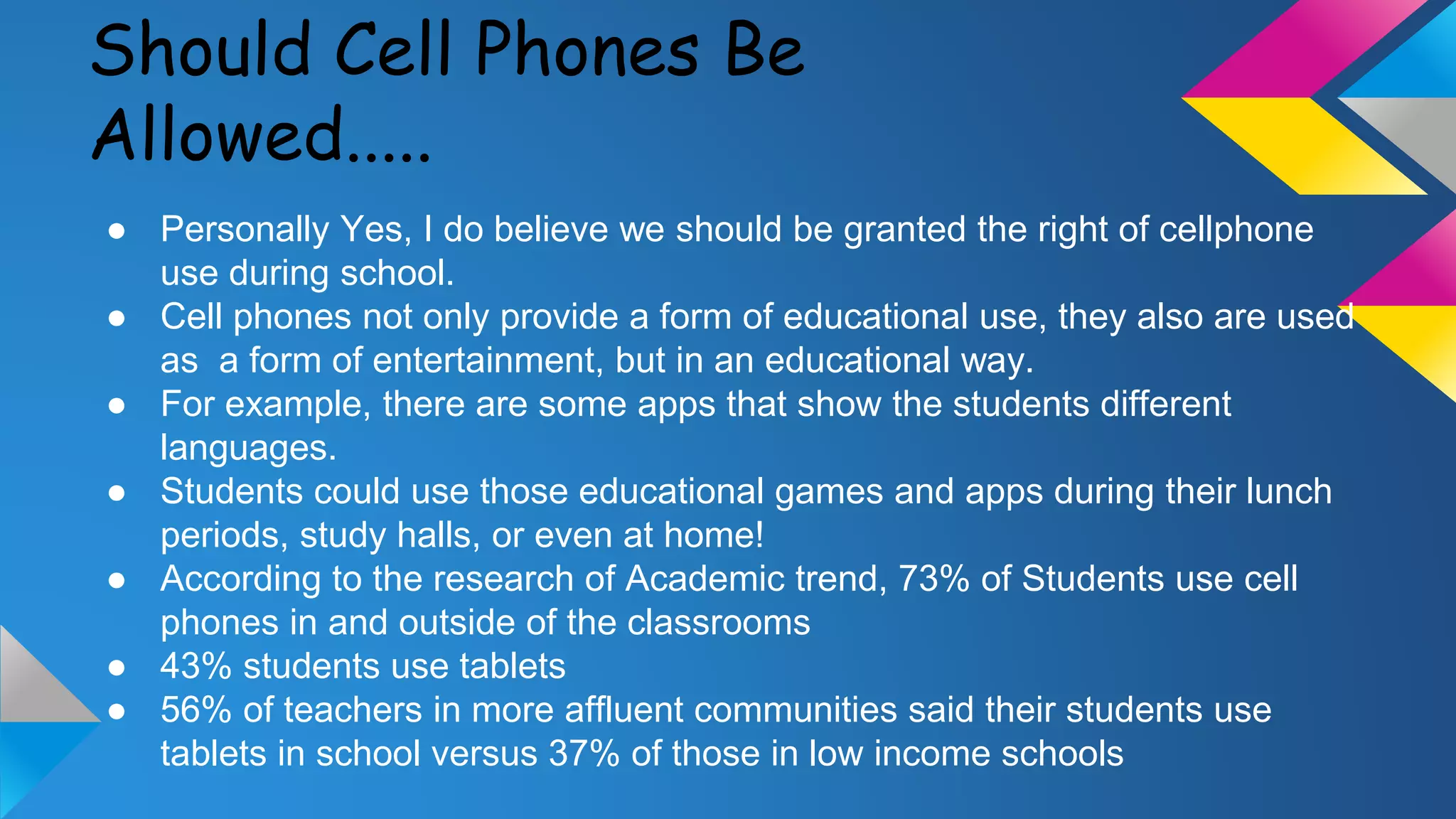 Should phones be allowed in schools? | PPTX