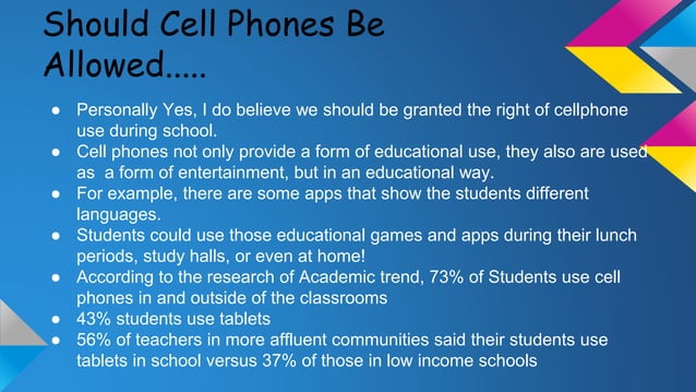 Should phones be allowed in schools? | PPTX | Smartphones | Consumer ...