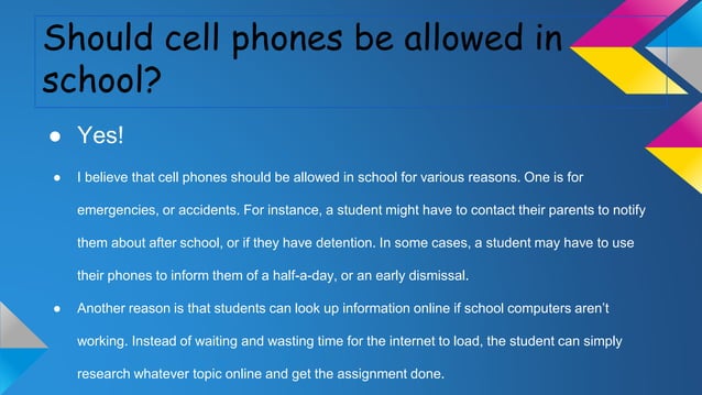 Should phones be allowed in schools? | PPTX | Smartphones | Consumer ...