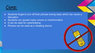 Should phones be allowed in schools? | PPTX | Smartphones | Consumer ...