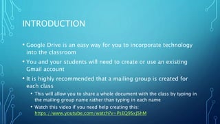 Google drive in the classroom | PPTX
