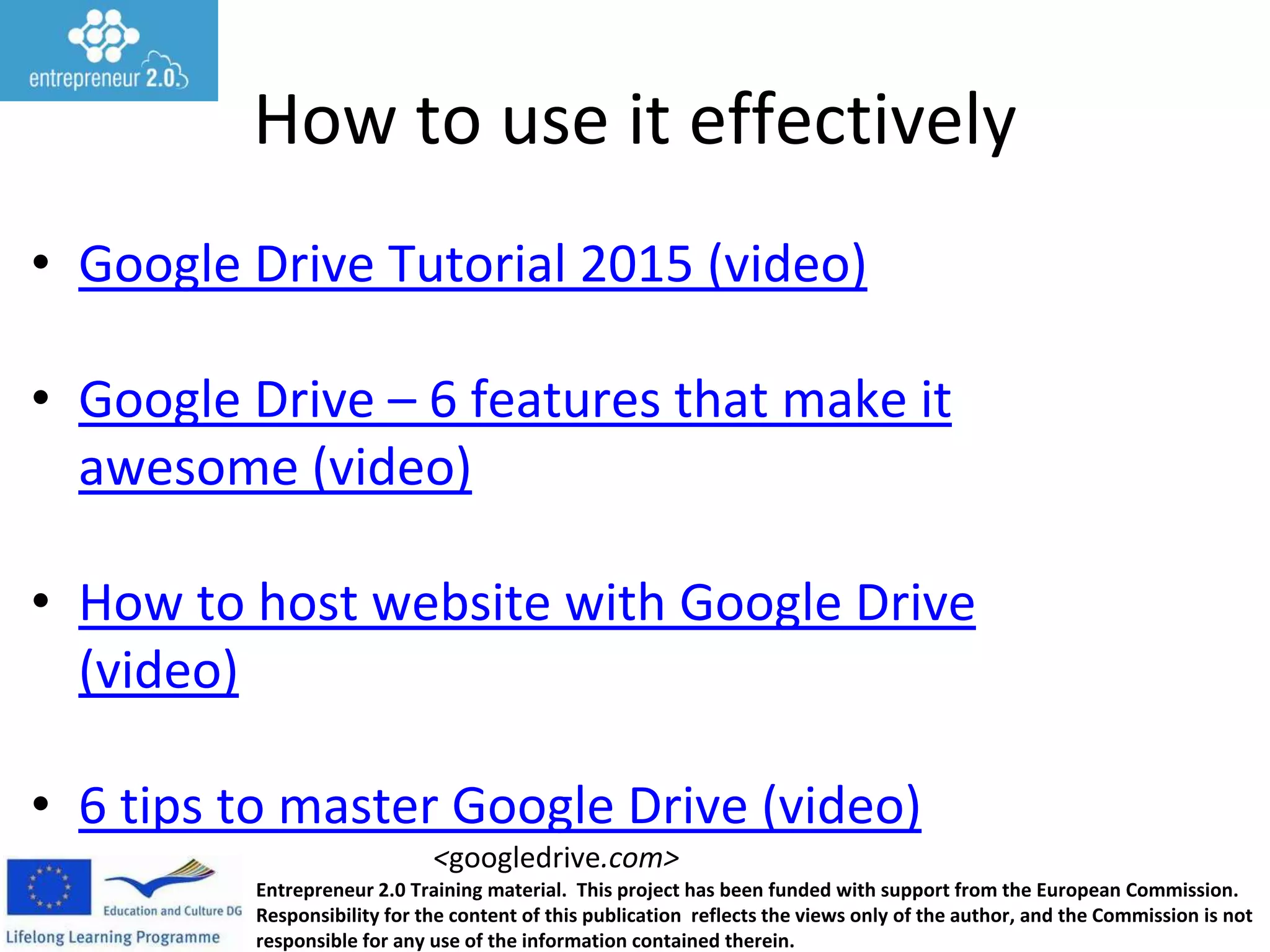 Google drive presentation | PPTX