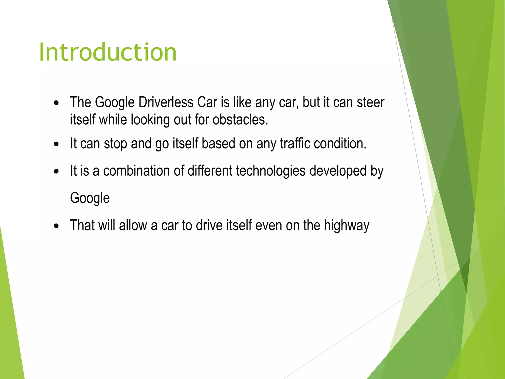 Google Driverless Car PPT (Latest Report) | PPT