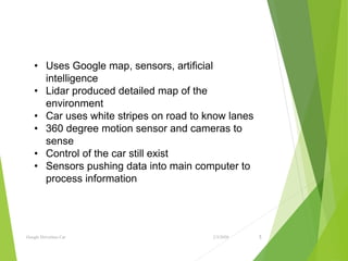 Google Driverless Car PPT (Latest Report) | PPT