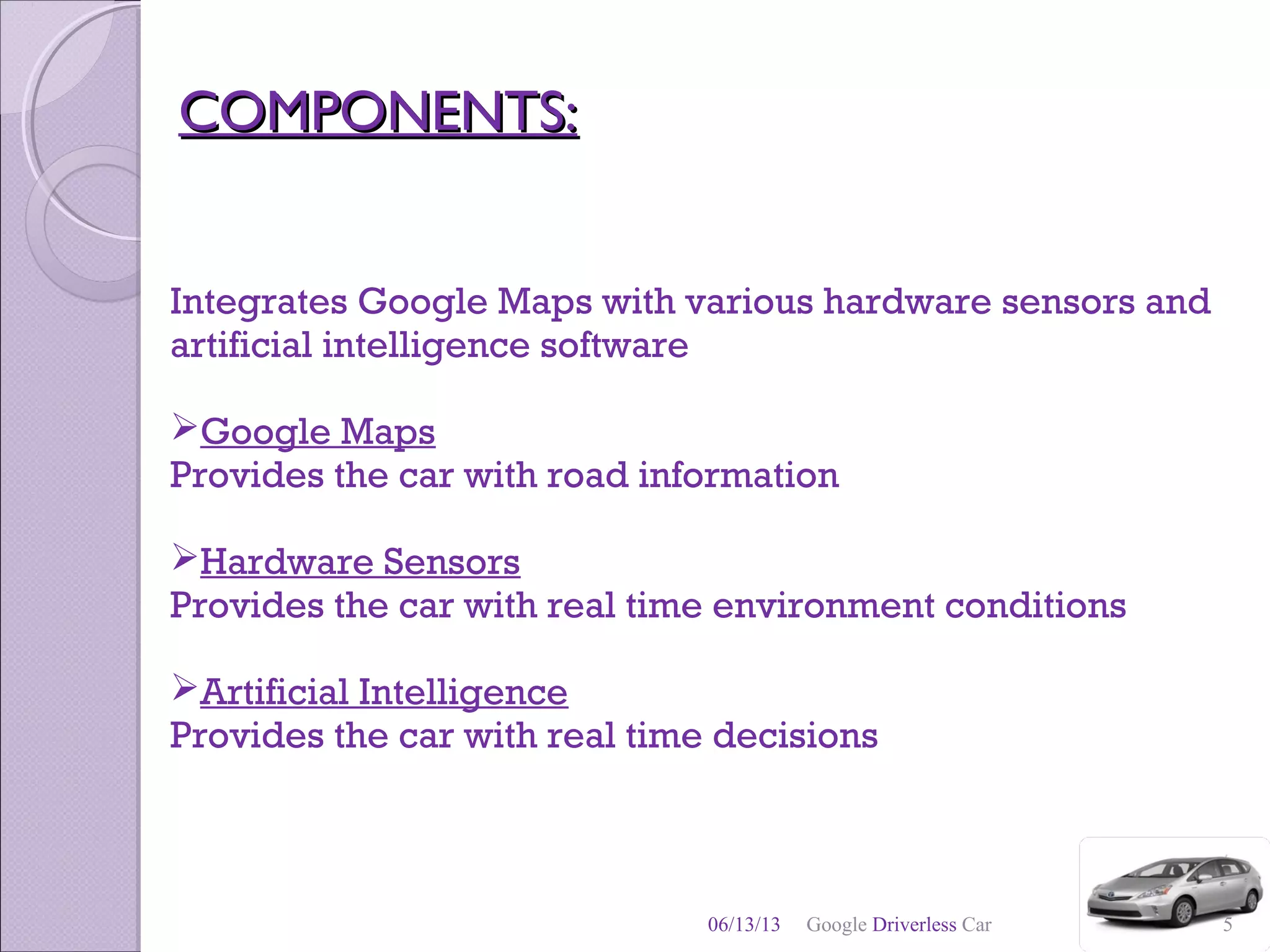 Google driverless cars | PPT