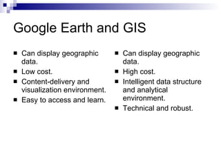 Google Earth and GIS (EPAN09) | PPT