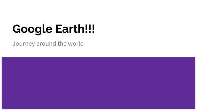 Google earth assignment | PPT