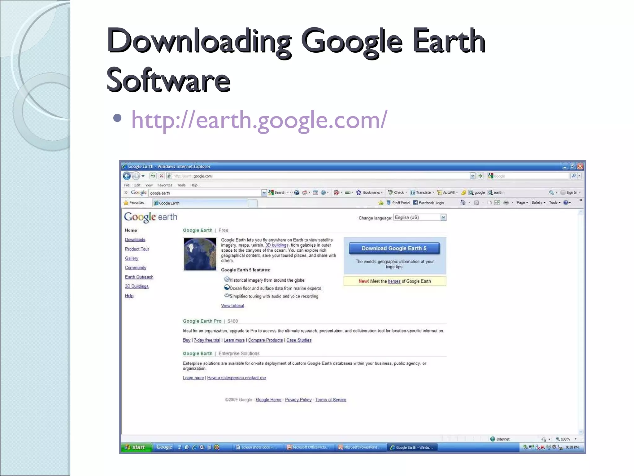 Google Earth Presentation | PPT