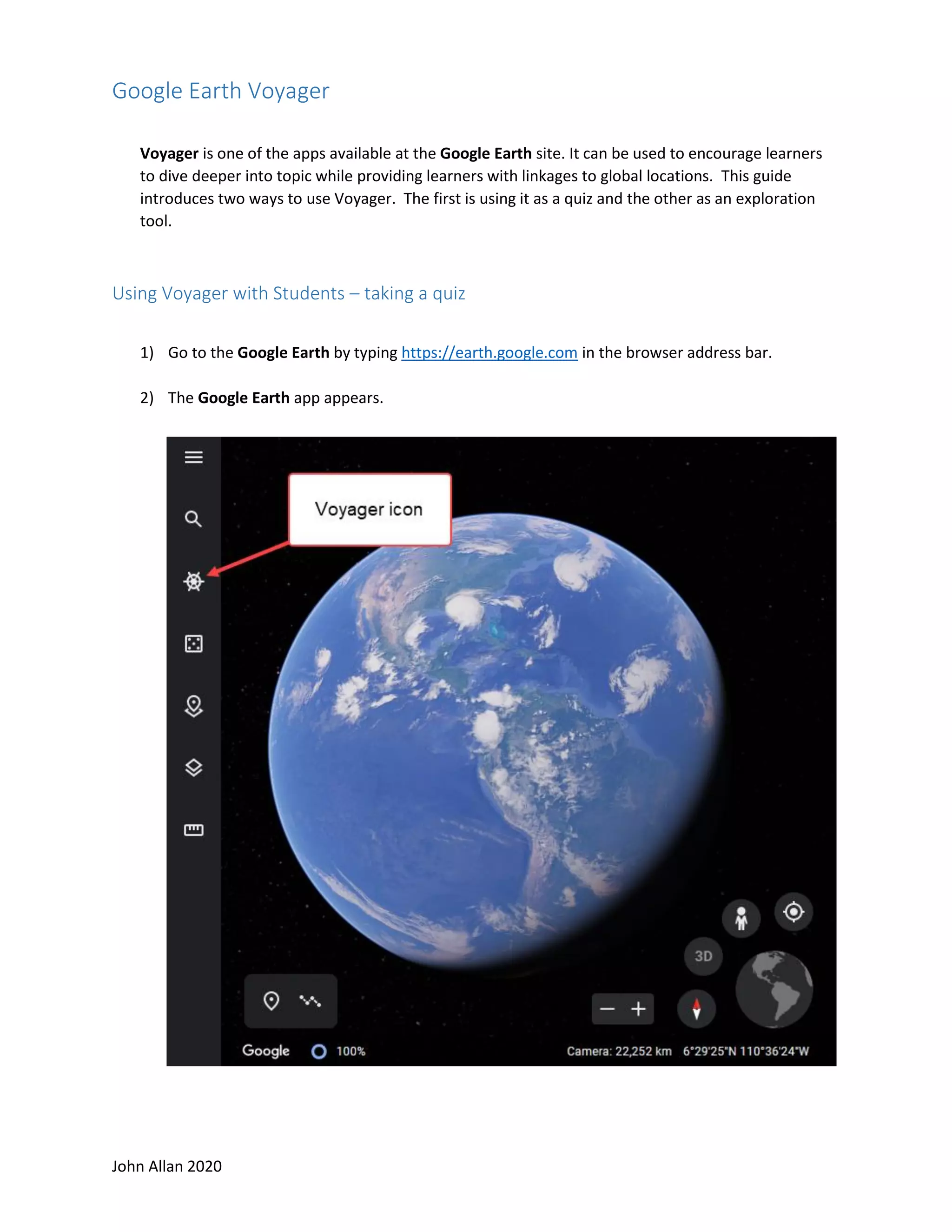Google Earth Voyager - Basics for Teachers | PDF | Computing ...