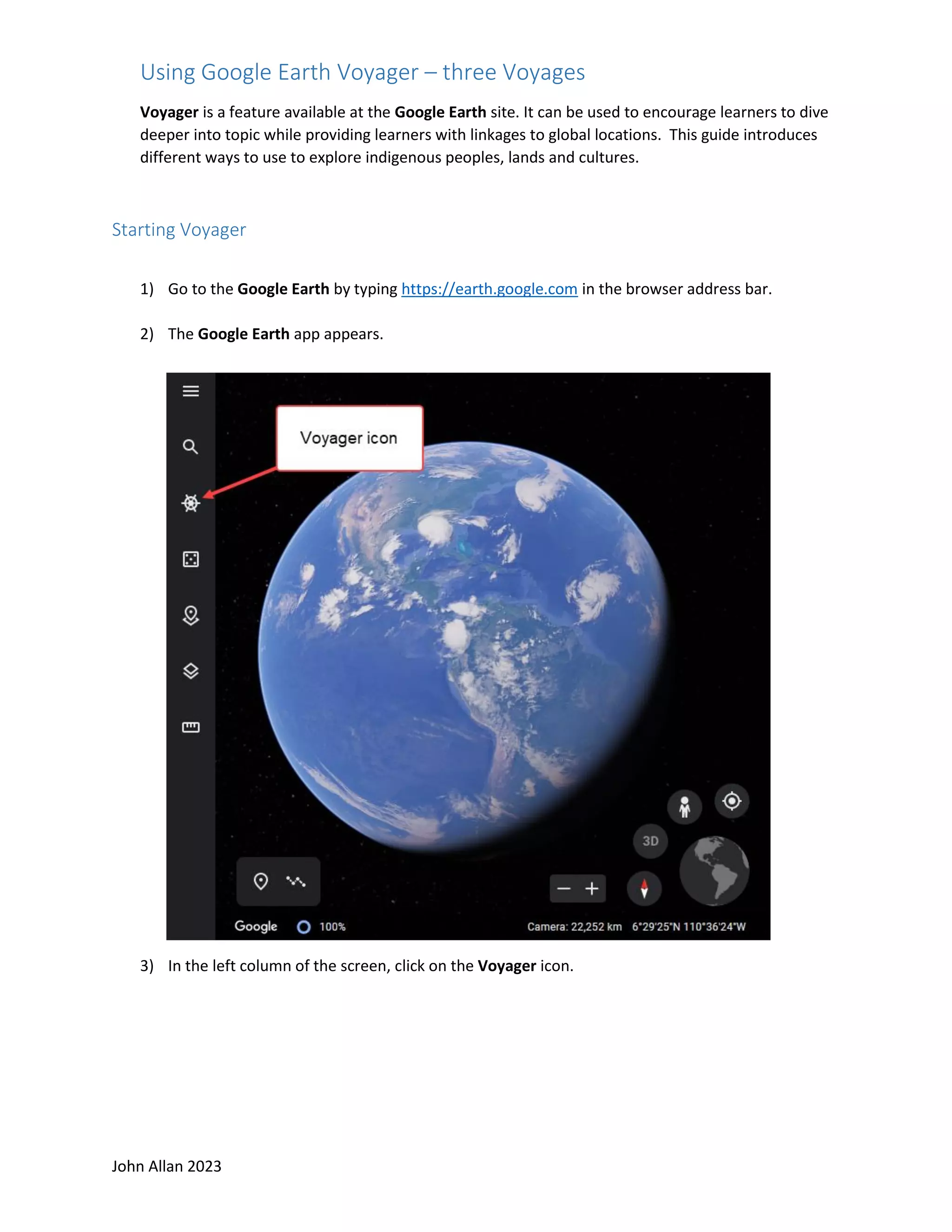 Google Earth Voyager How To | PDF