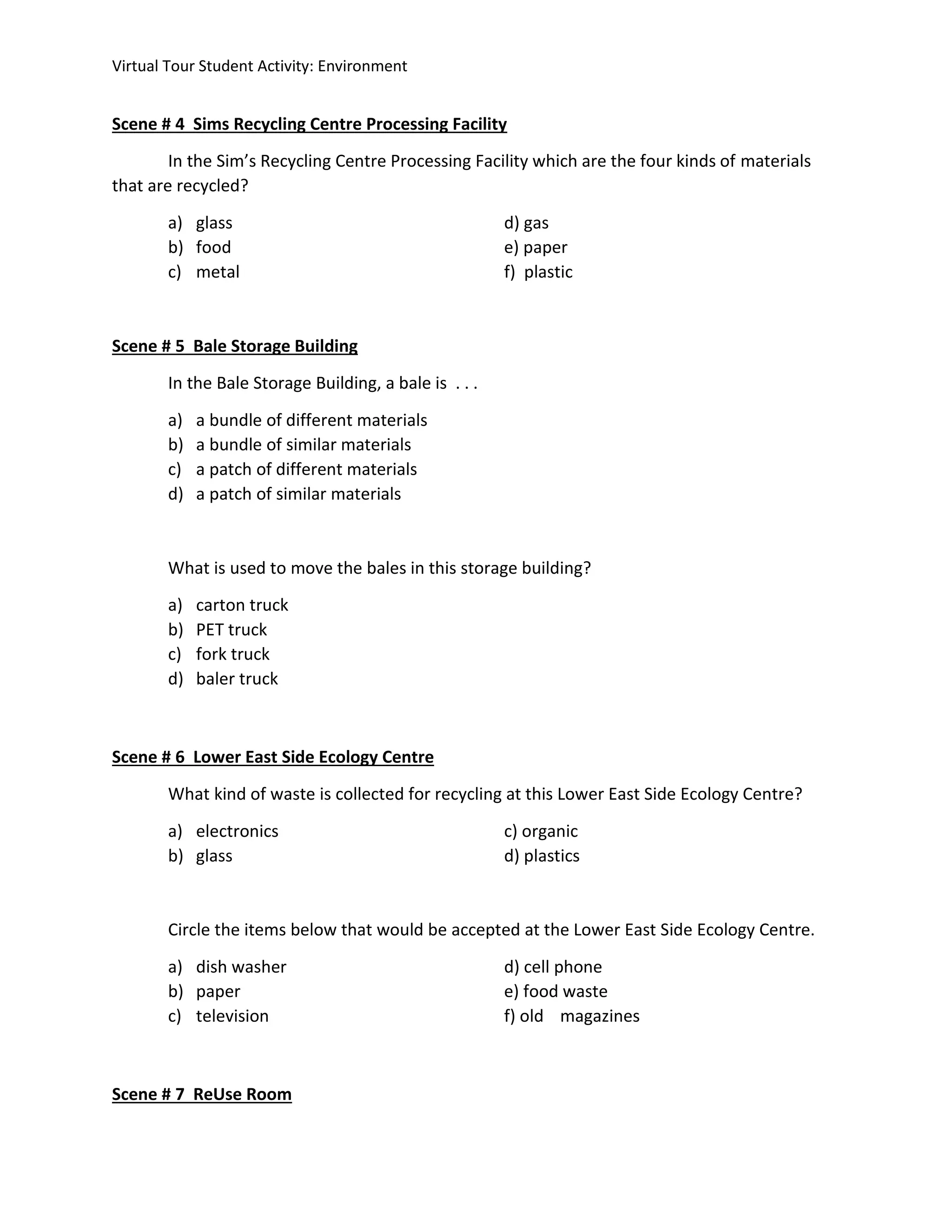 Google Expedition Tour - Environment -example worksheet activity | PDF