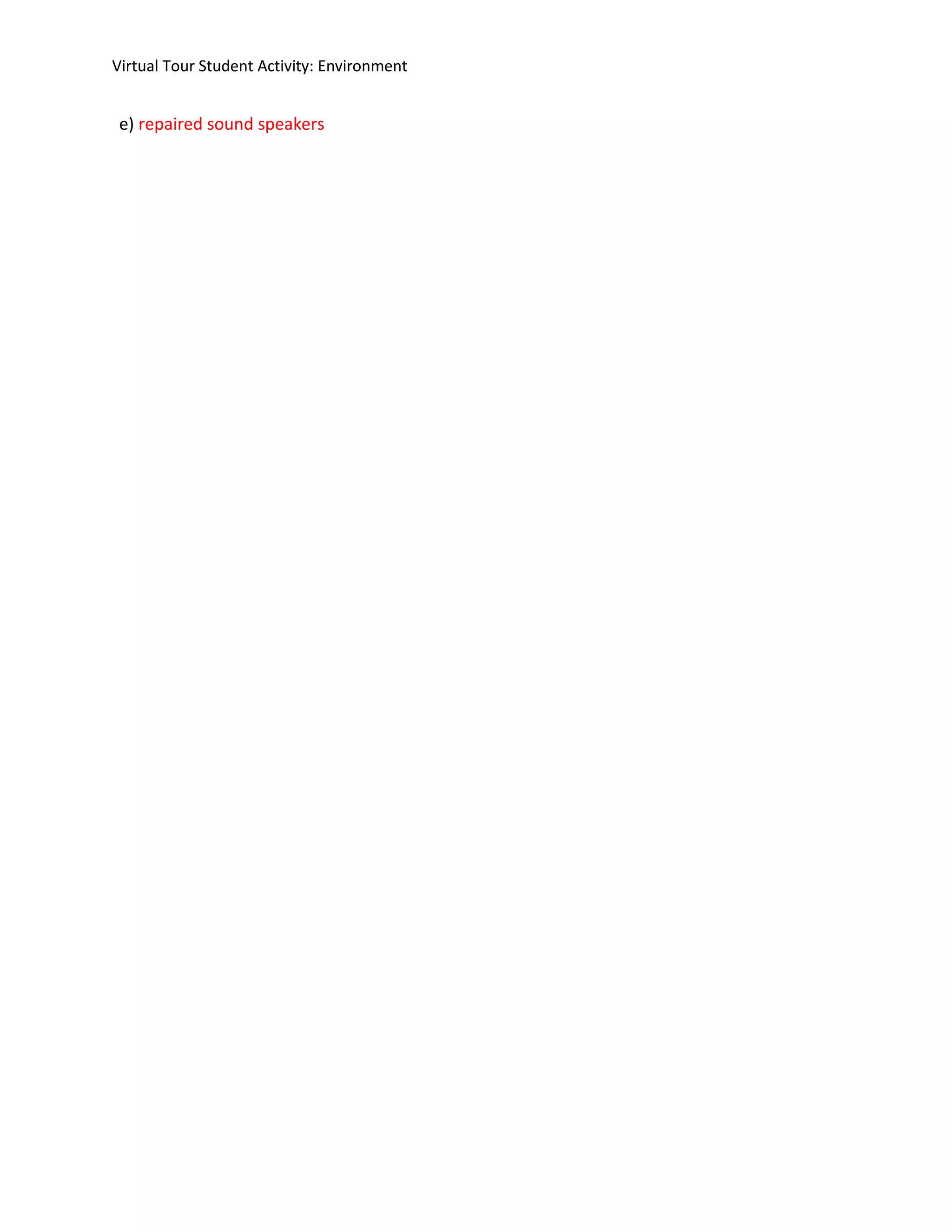 Google Expedition Tour - Environment -example worksheet activity | PDF