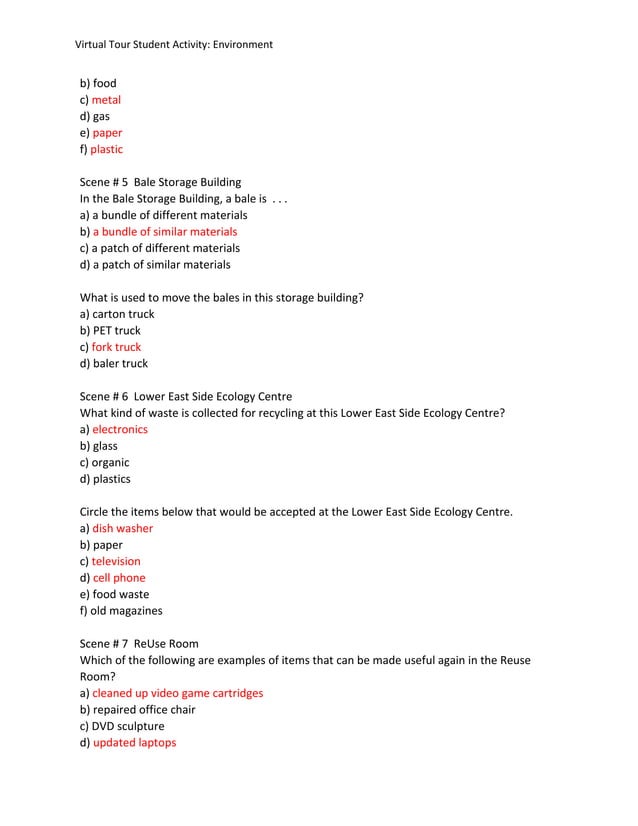 Google Expedition Tour - Environment -example worksheet activity | PDF