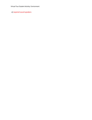 Google Expedition Tour - Environment -example worksheet activity | PDF